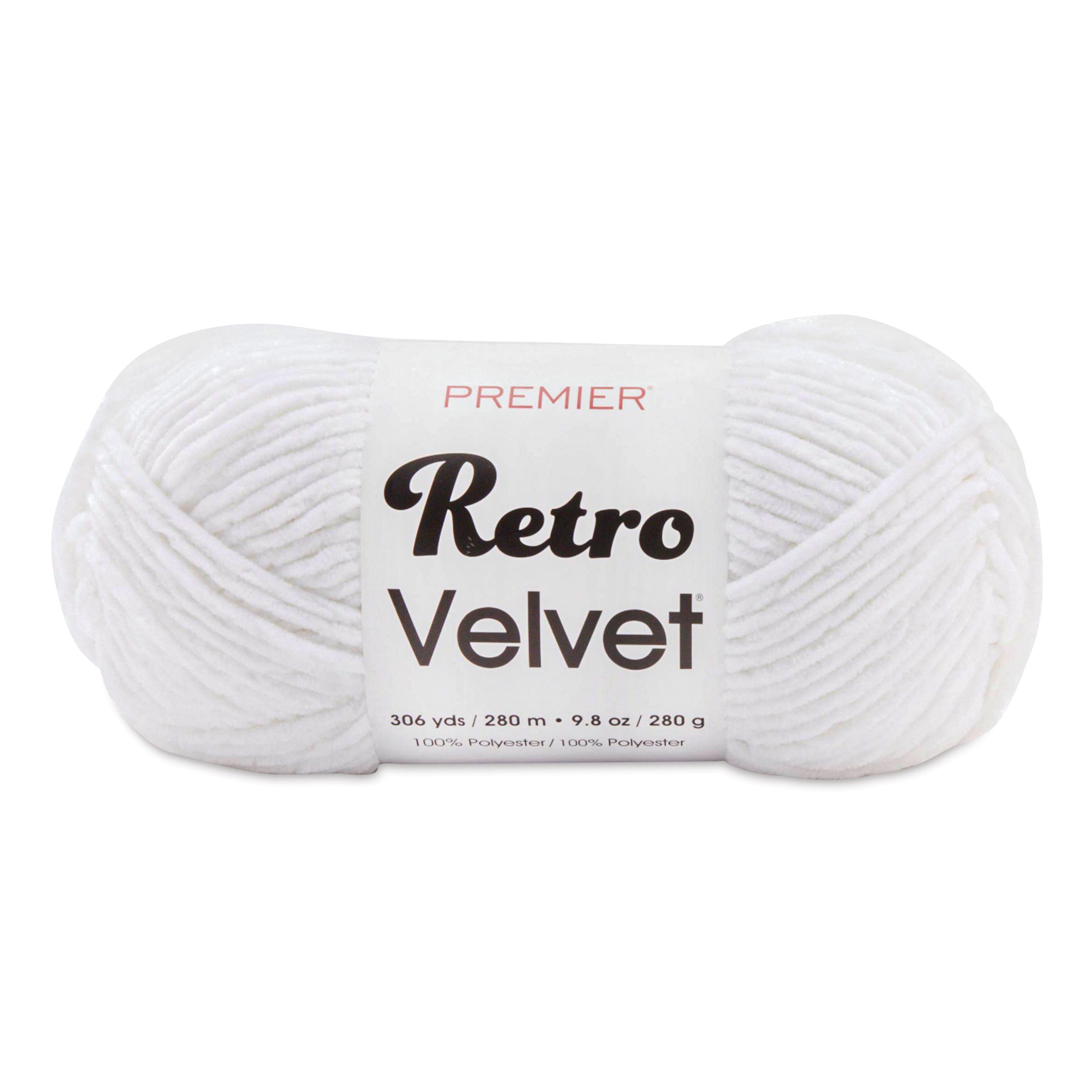 Premier Yarns White Polyester Retro Velvet Yarn - Walmart.com