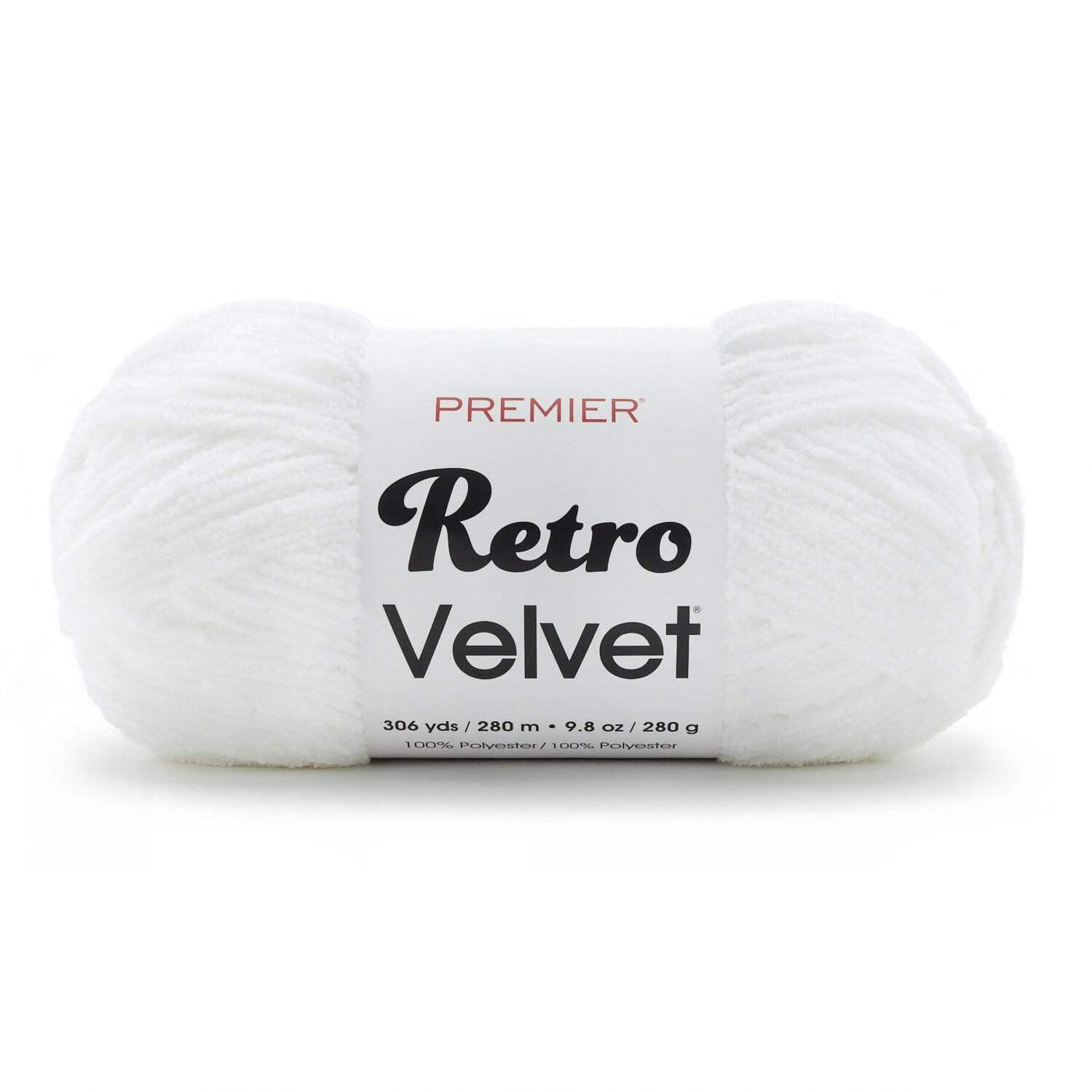 Premier Yarns White Polyester Retro Velvet Yarn - Walmart.com