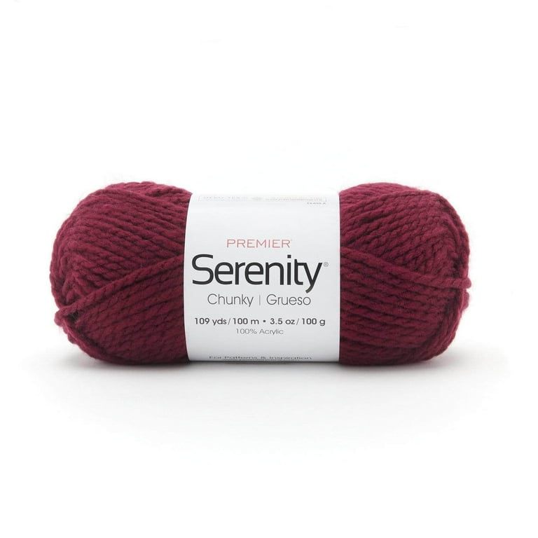 Premier Yarns Soft Serenity Chunky Acrylic Yarn Solid Wine Color Walmart