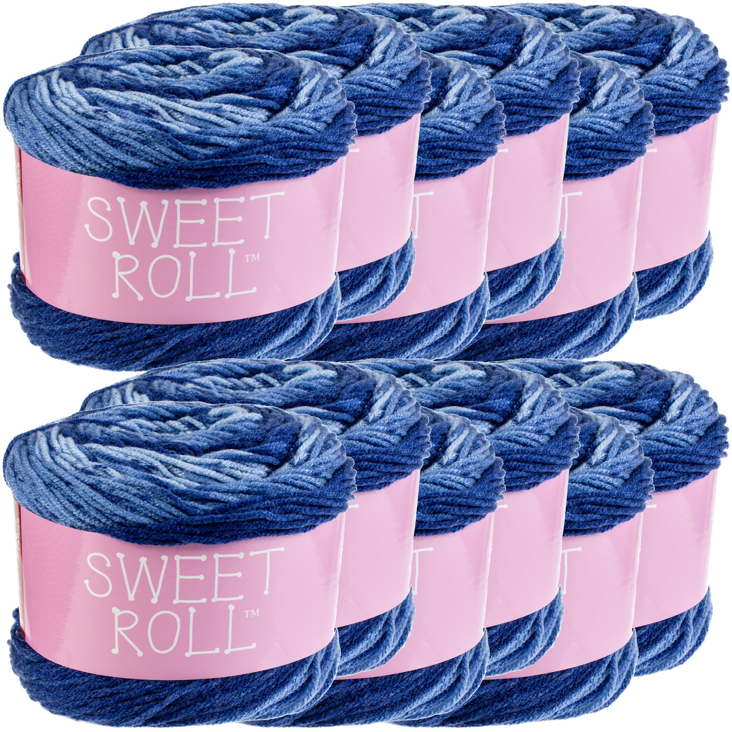 Premier Yarns Sweet Roll Yarn 12/Pk-Blueberry Swirl - Walmart.com