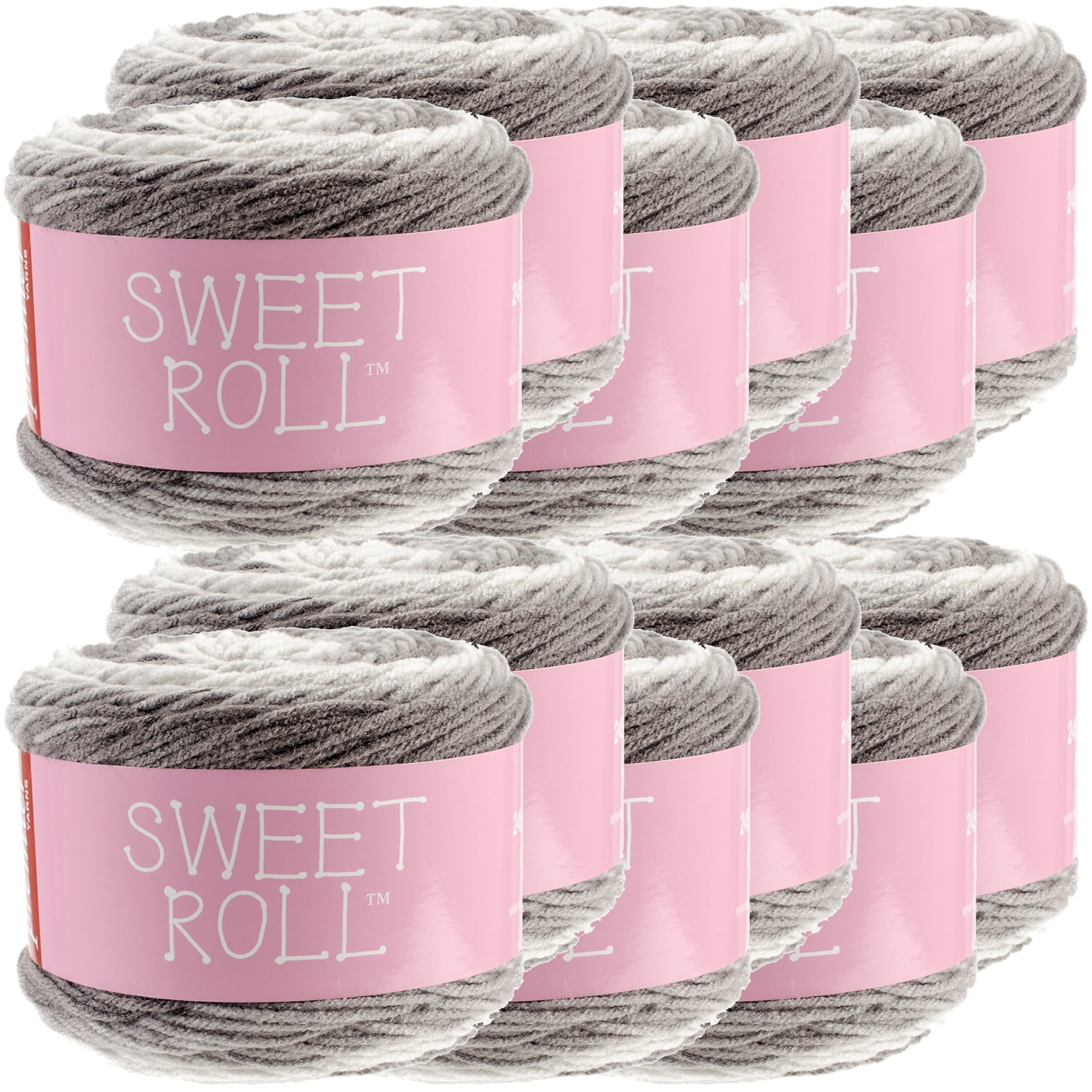 Premier Yarns Sweet Roll Yarn 12/Pk-Silver Swirl - Walmart.com