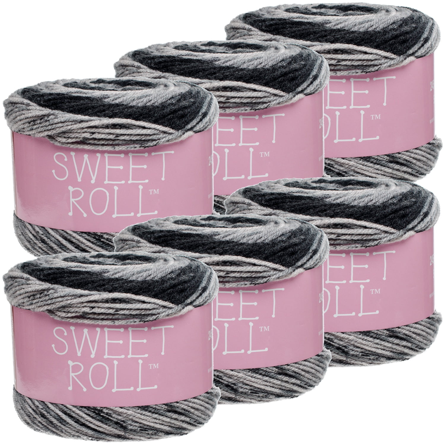 Premier Yarns Sweet Roll Yarn 6/Pk-Black Pepper - Walmart.com