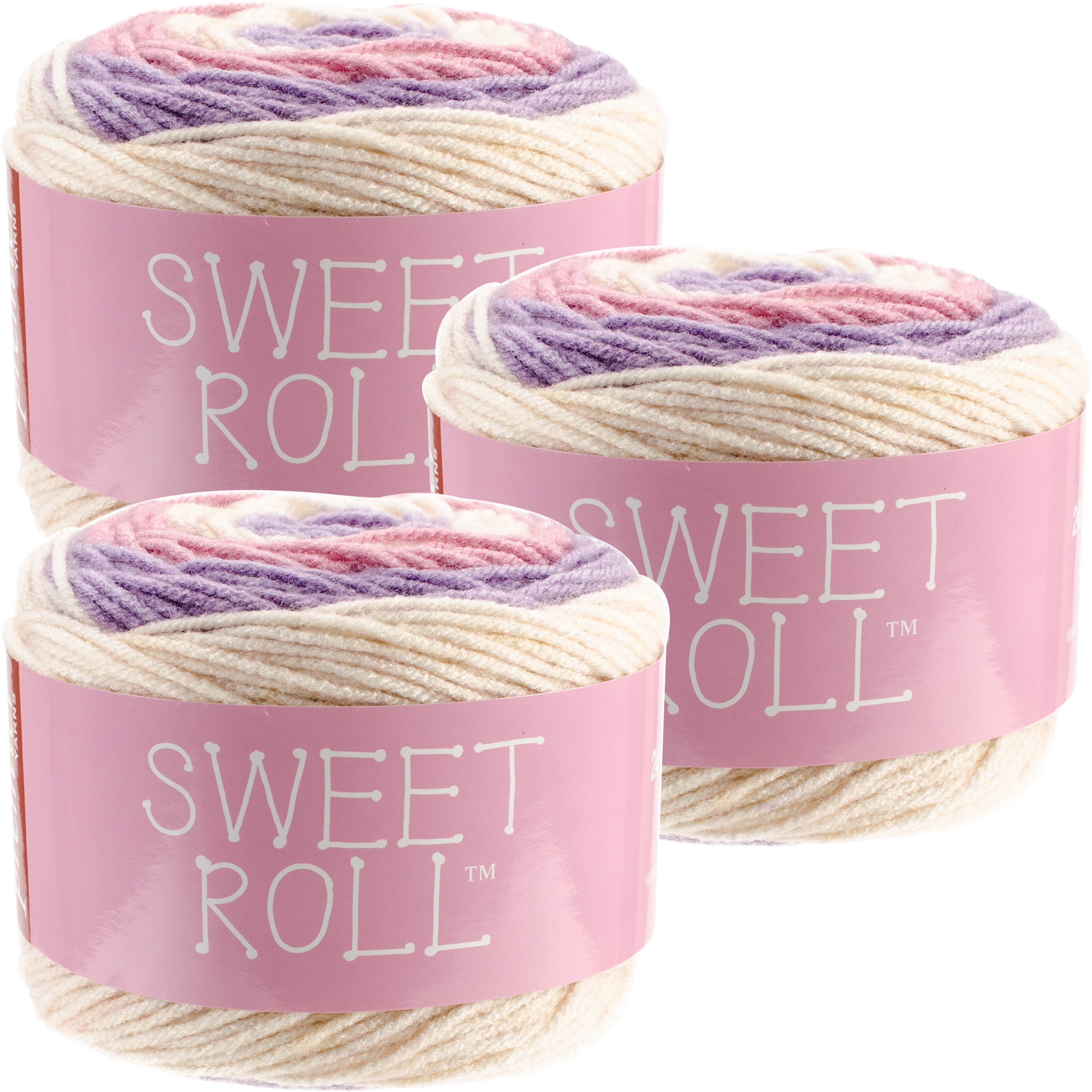 Premier Yarns Sweet Roll Yarn, Birthday Cake Pop, Multipack of 3, 100% ...