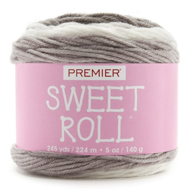 Premier Yarns Sweet Roll Yarn - Silver Swirl - 5oz 245yds - 4 Medium ...