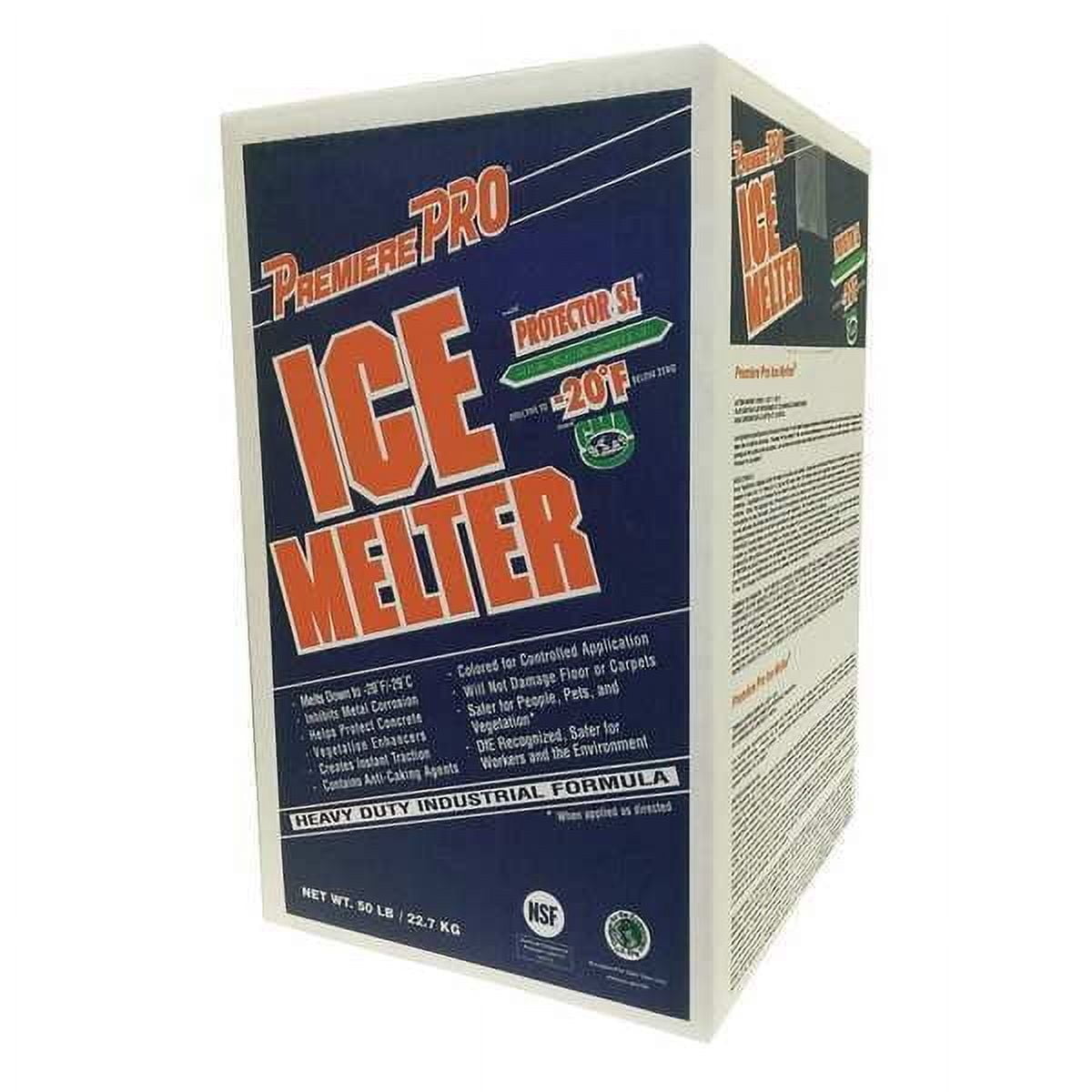 Premiere 50 lb Carton Ice Melt, Granular, -20 Degrees F, Pink SU050BX ...