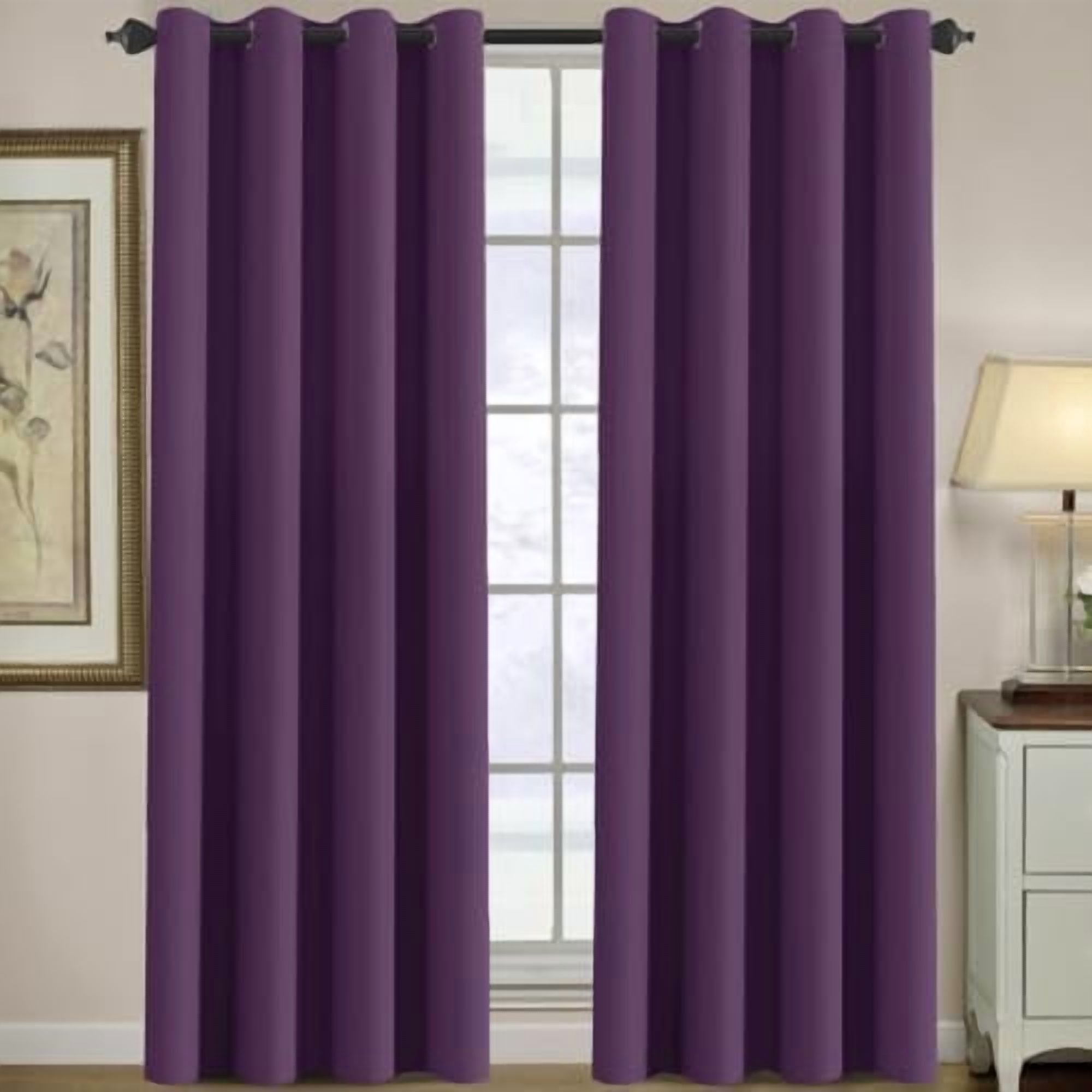 Preminum Blackout Curtains for Living Room/Patio Door Thermal Insulated ...