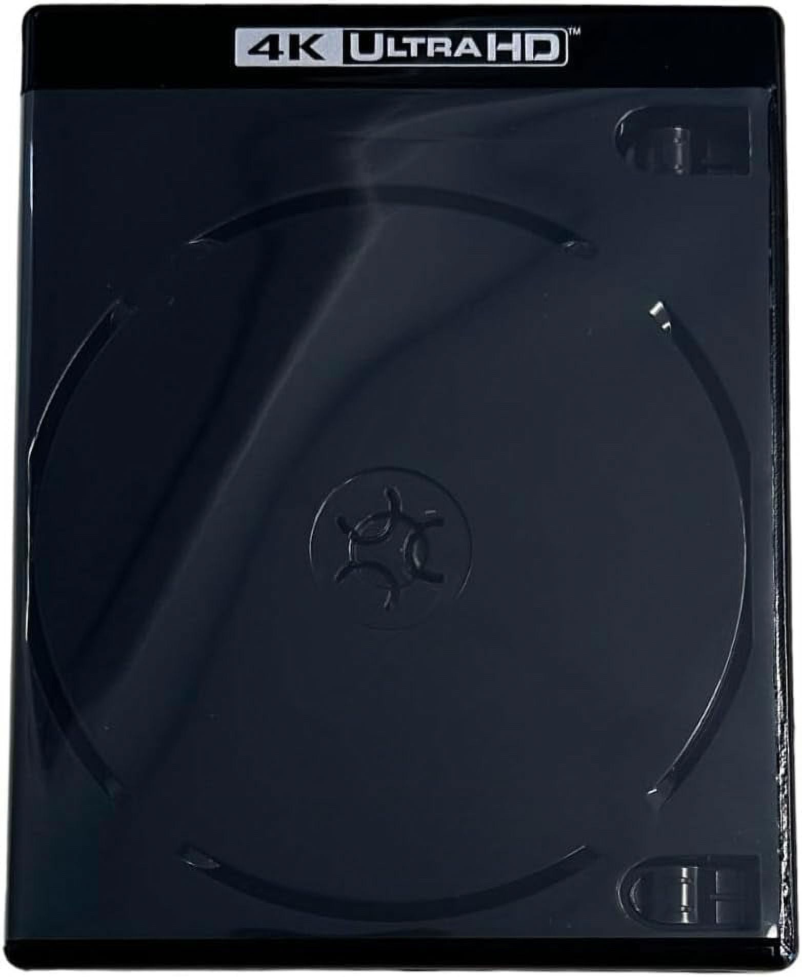 Preminum (W/4K UHD) Black 12.5mm Double Blu-Ray Case for CD/DVD Storage ...