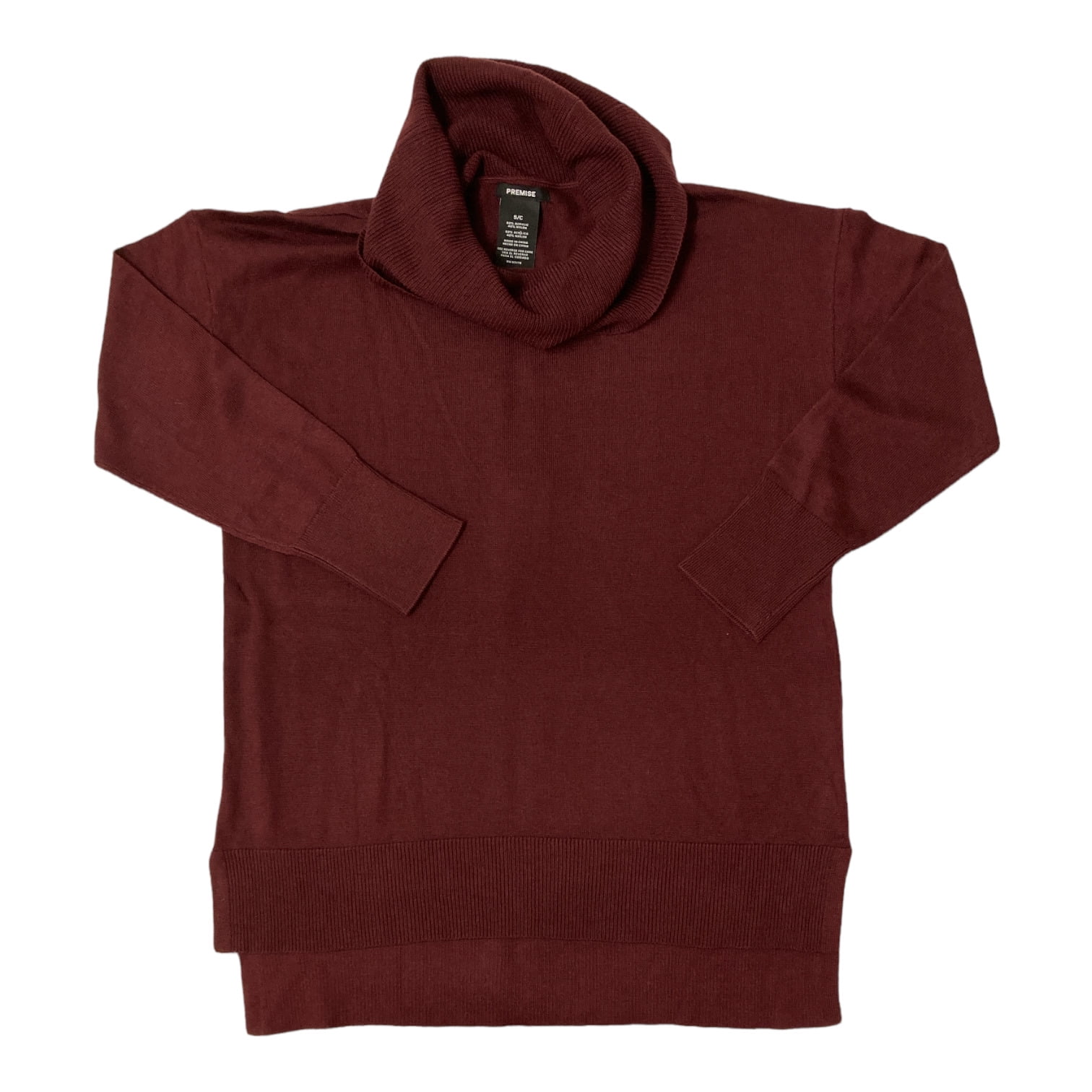 Premise Women's Long Sleeve Tight Knit Comfortable Cowl Neck Sweater ...
