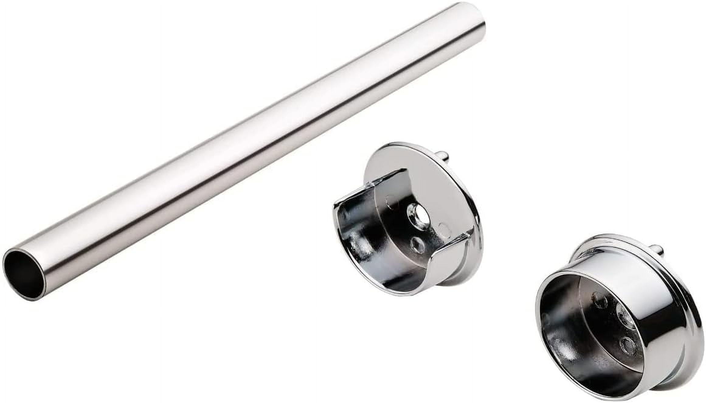 Premium 1 5/16 Inch Diameter Round Wardrobe Tube Closet Rod with End ...
