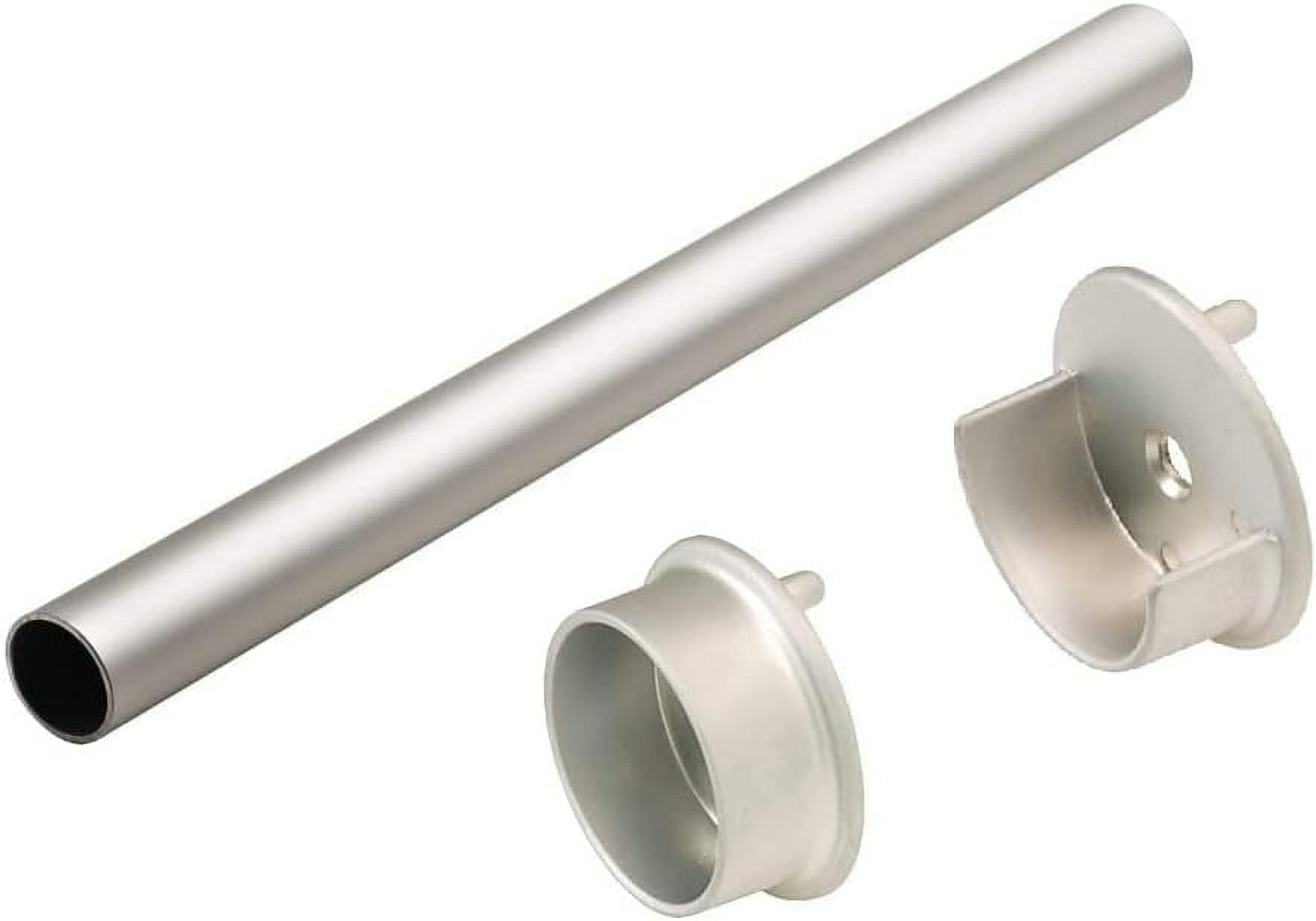 Premium 1 5/16 Inch Diameter Round Wardrobe Tube Closet Rod with End ...