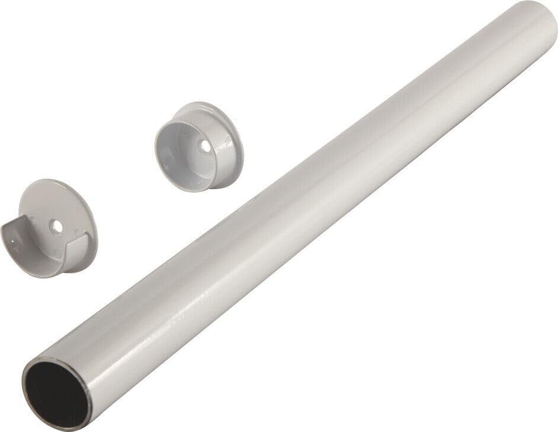 Premium 1 5/16 Inch Diameter Round Wardrobe Tube Closet Rod with End ...