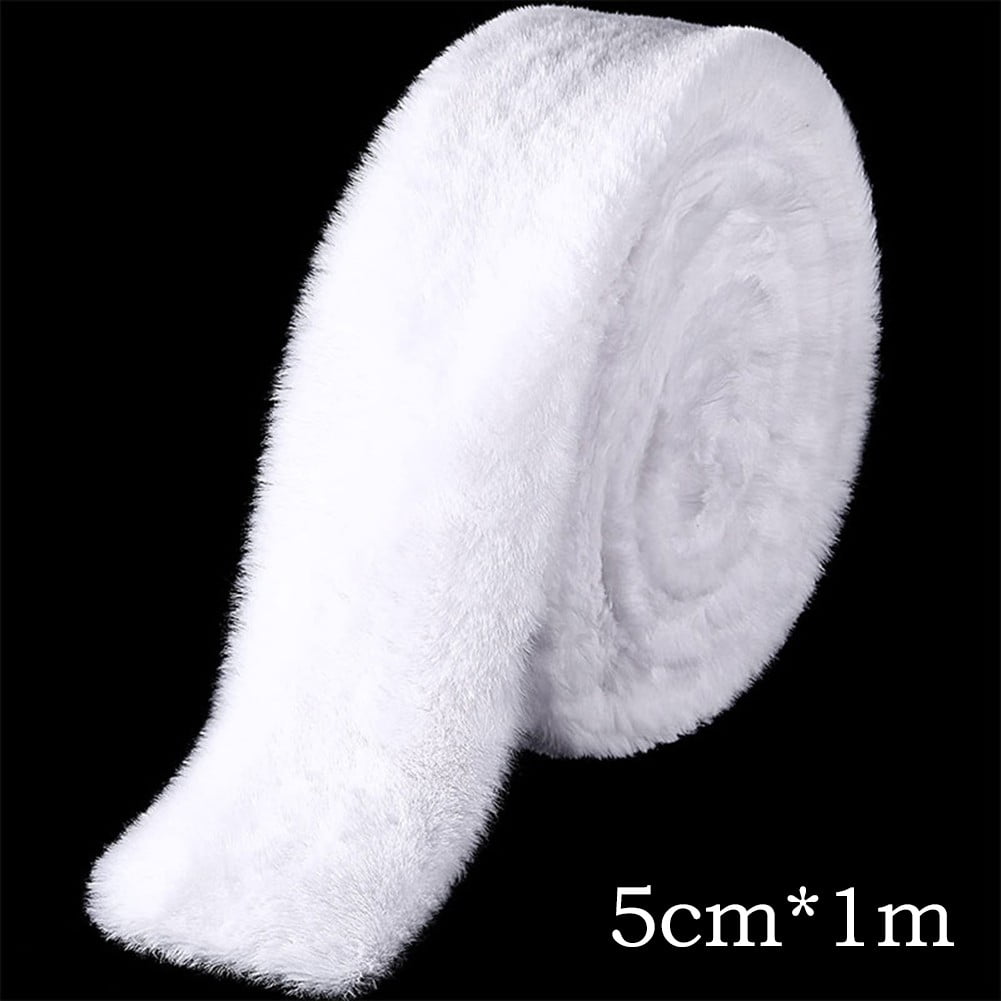 Premium 1.5M Long Hair Raccoon Faux Pelt Ribbon Tapes For Diy Christmas ...