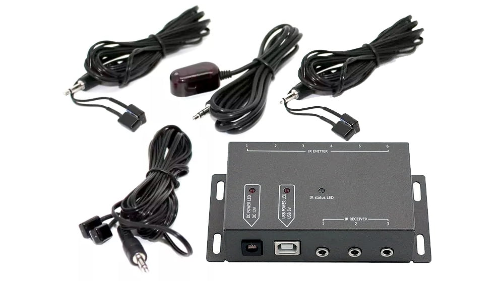 Premium 1 In 6 Out IR Remote Extender Repeater Distributor Kit ...