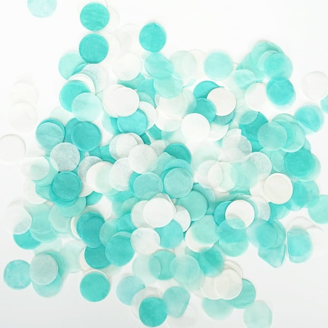 Premium 1-Inch Round Tissue Paper Party Confetti - 50 Grams - Mint ...