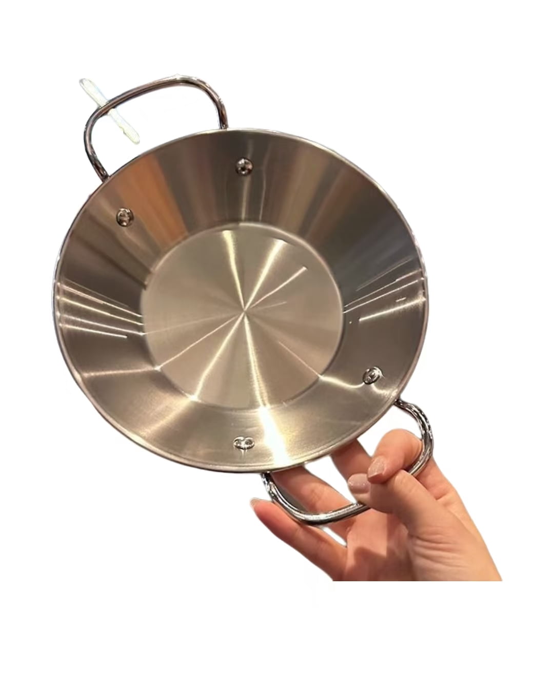 Premium 1 Piece 22cm Extra Thick Stainless Steel Pan, Heavy Duty Double ...