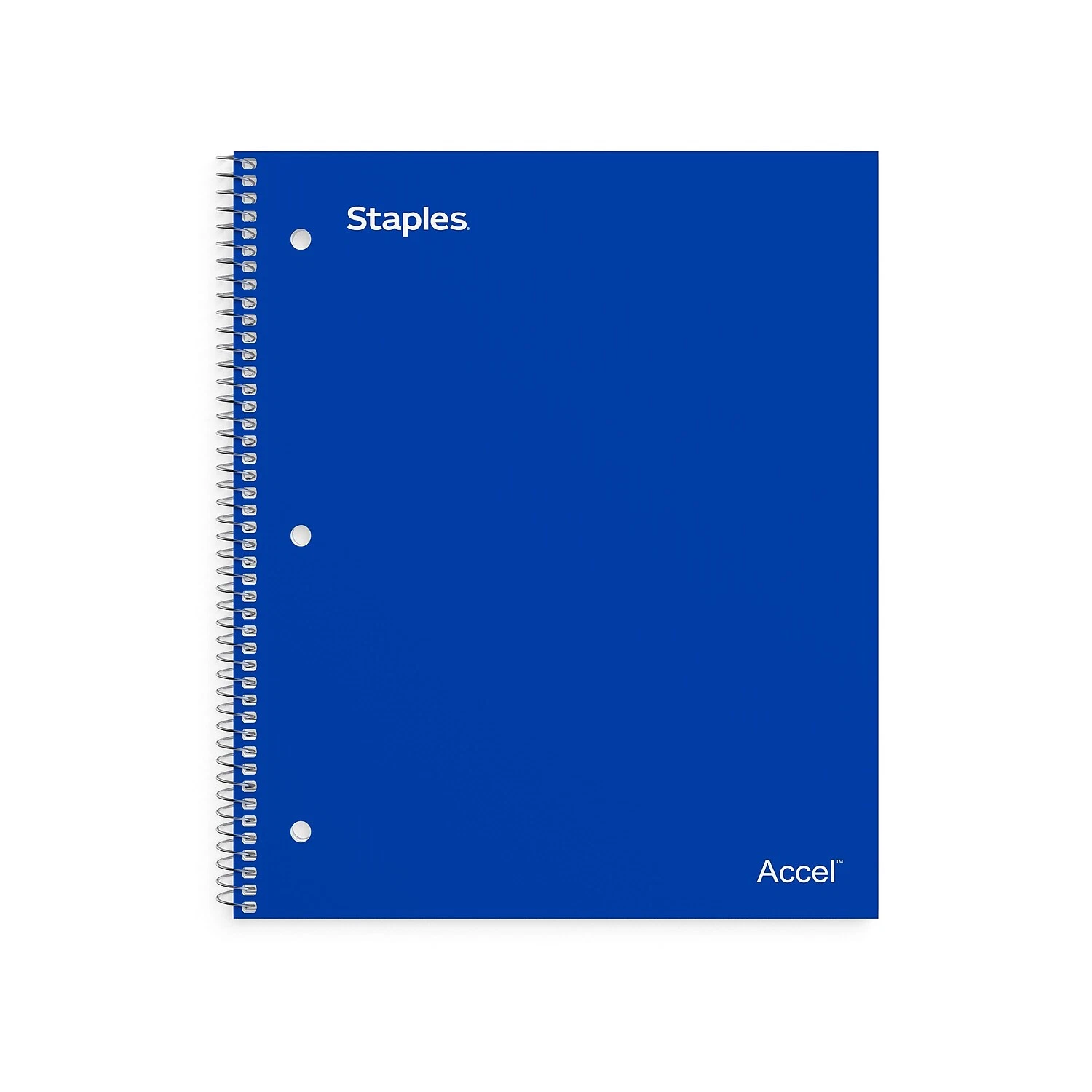 Premium 1-Subject Notebook 8" x 10.5" Wide Ruled 100 Sheets Blue 3/Pack ...