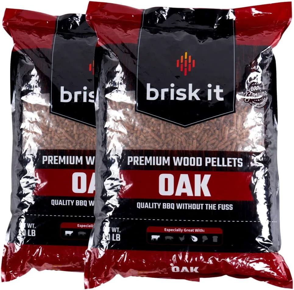 Premium 100% All-Natural Wood Pellets - Oak, Perfect for Pellet Smokers ...