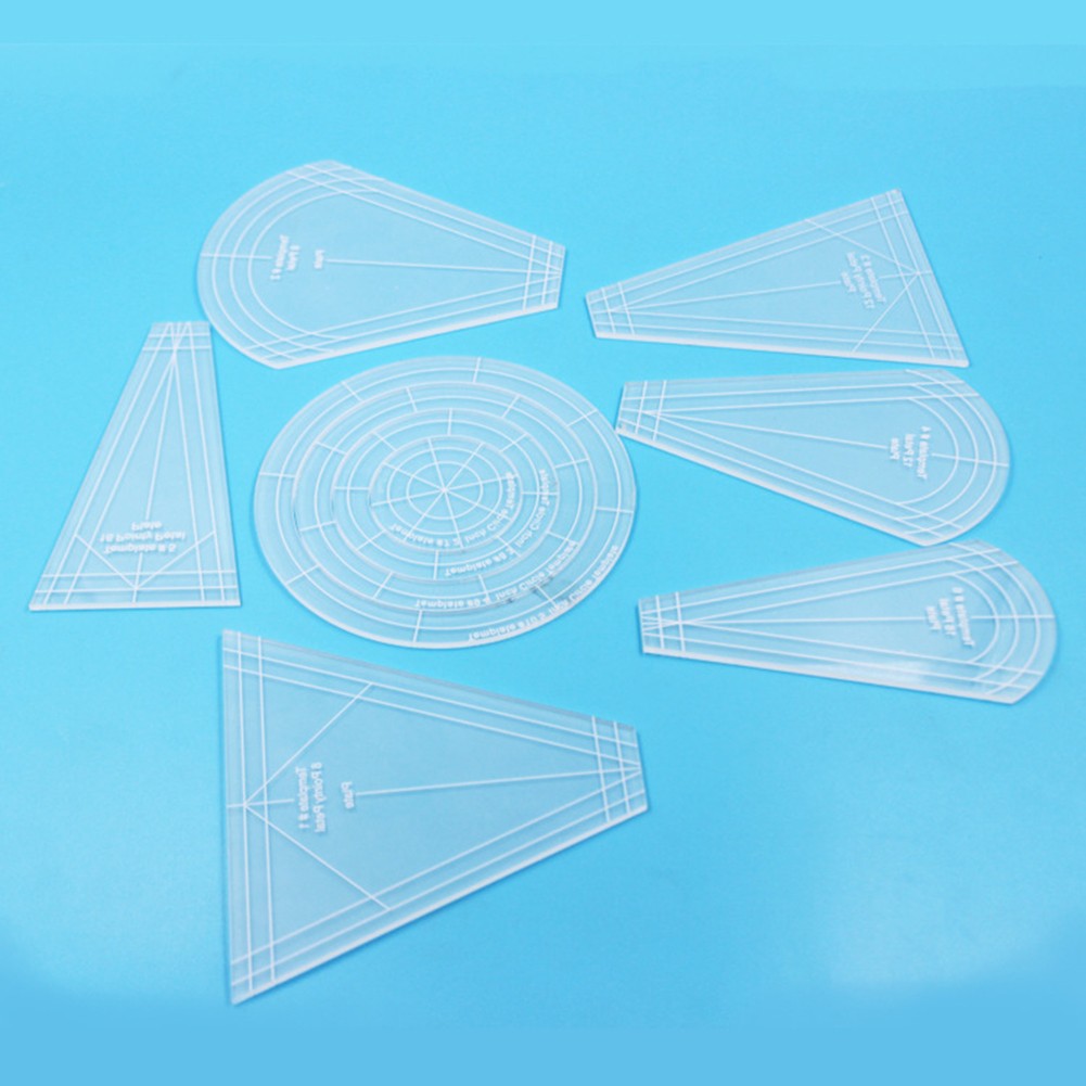 Premium 10Piece Diy Acrylic Sewing Patchwork Ruler Template For ...