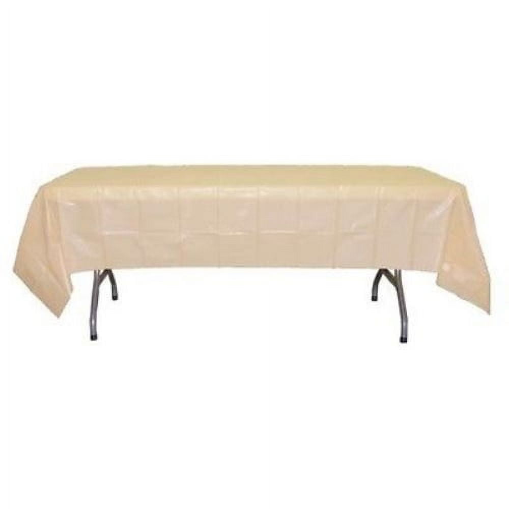 Premium 12 Pack Ivory Plastic Tablecloth, 108 x 54 Inch - Walmart.com
