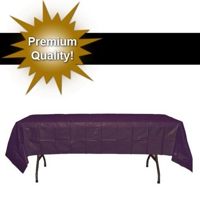 Premium 12 Pack Plum Plastic Tablecloth, 108 x 54 Inch - Walmart.com
