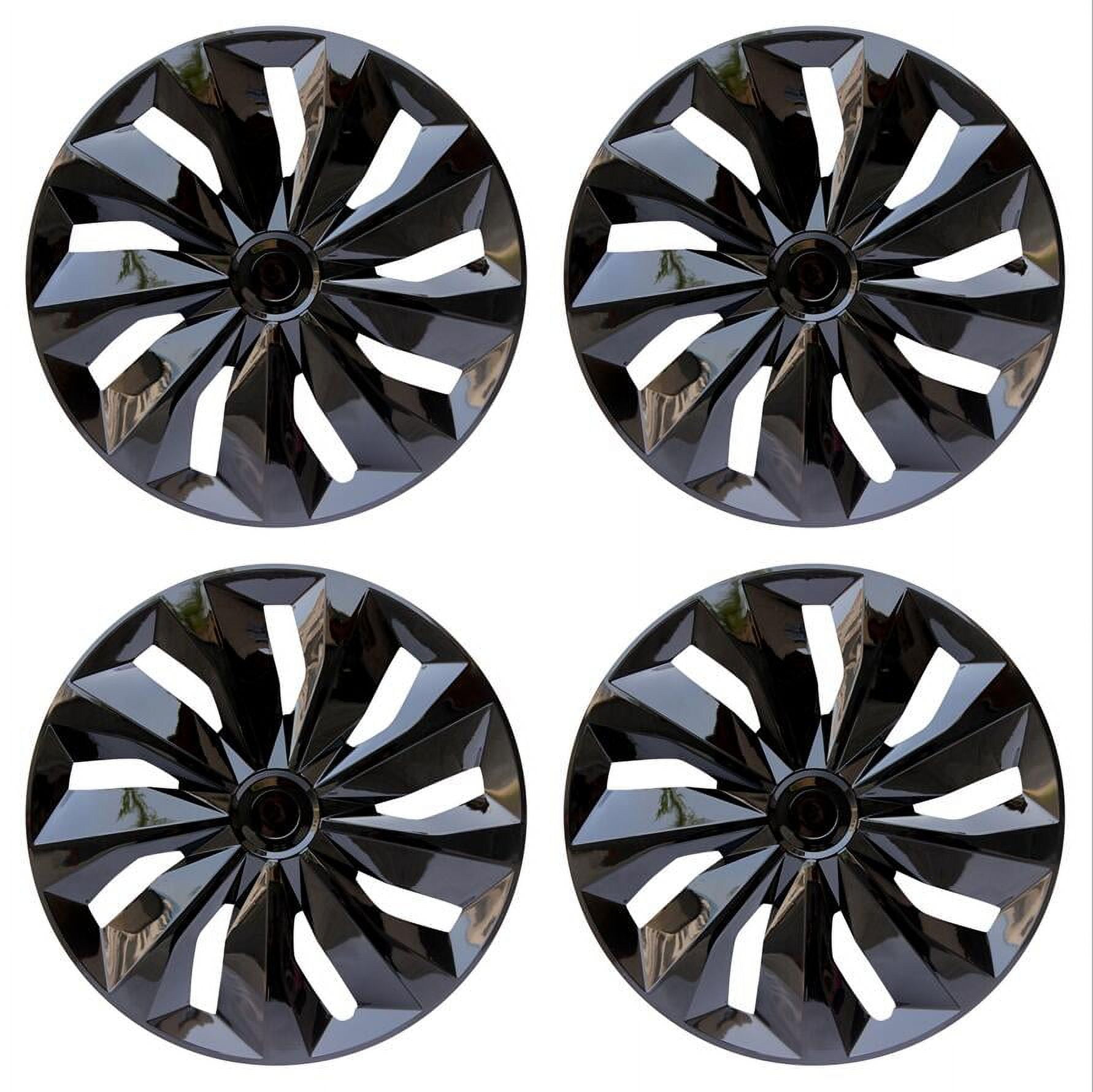 Premium 14 in Wheel Covers, ABS Black, 4 Pack, Universal Fit, Protects ...
