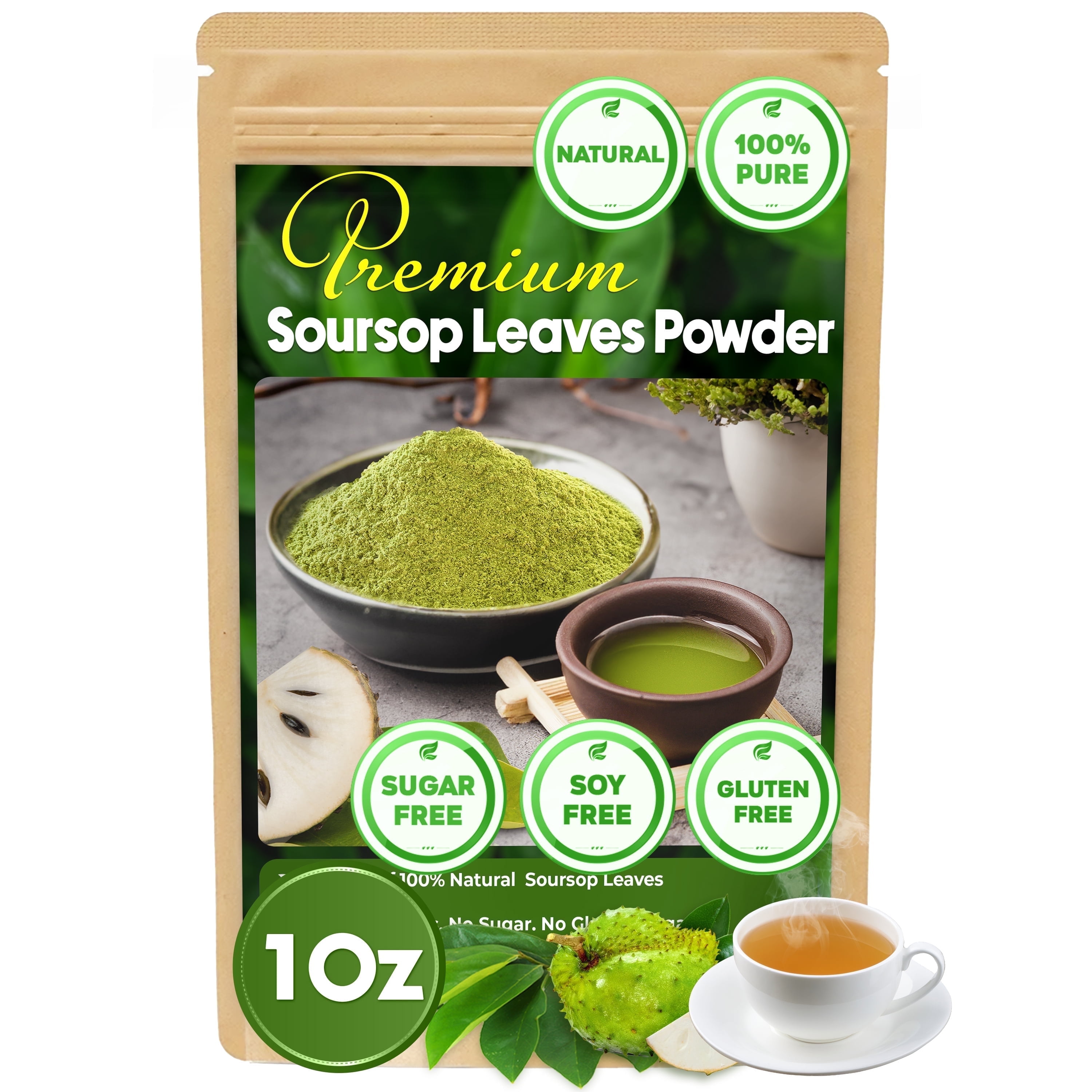 Premium 1oz Soursop Leaf Powder, 100% Natural & Pure from Soursop ...
