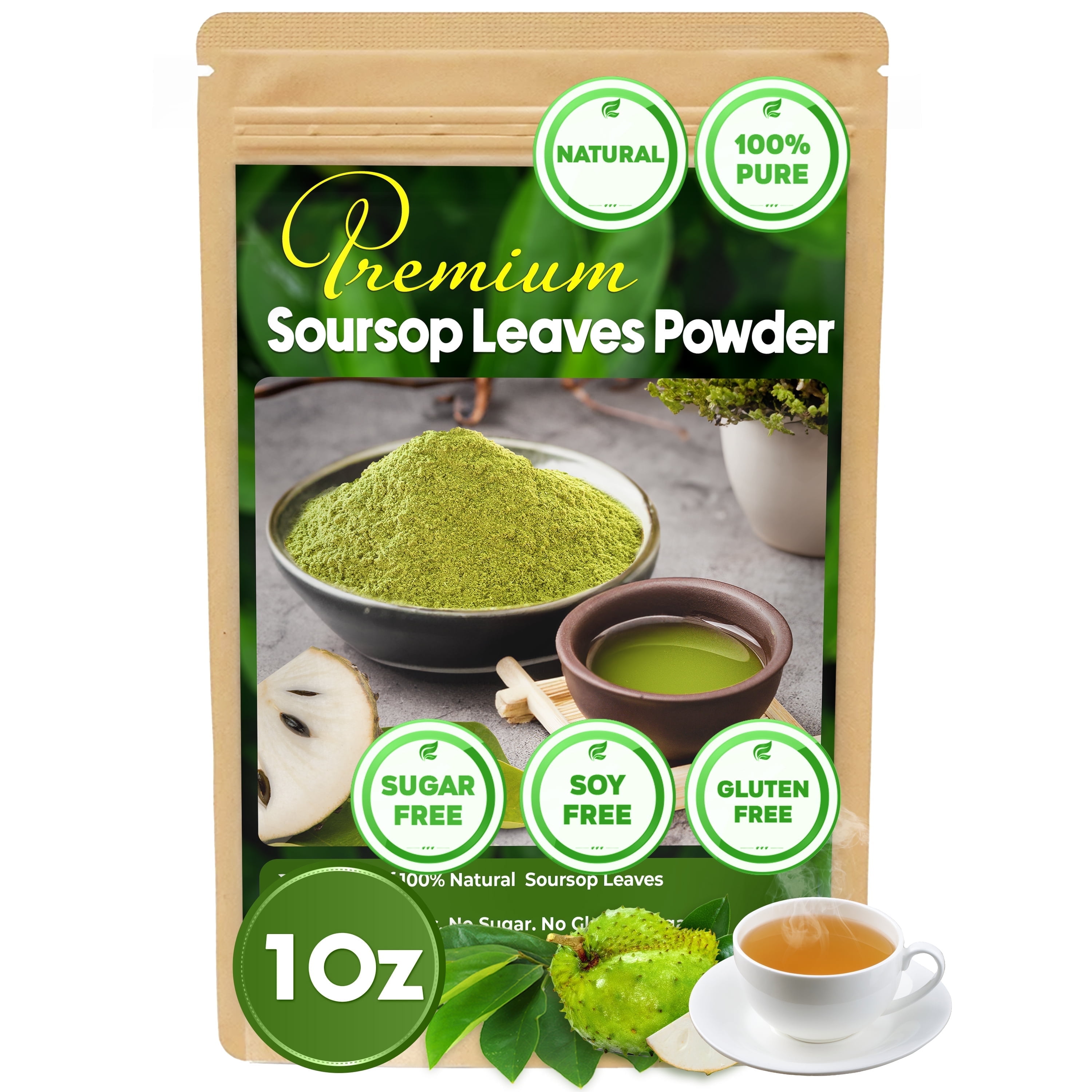 Premium 1oz Soursop Leaf Powder 100 Natural Pure From Soursop Premium 1oz Soursop Leaf Powder 100 Natural Pure From Soursop