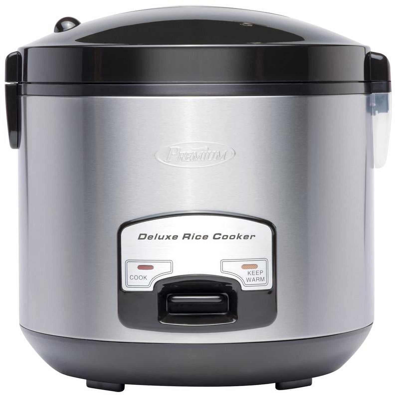 Large 20-Cup Deluxe Stainless Steel Electric Rice Cooker with Steamer ...