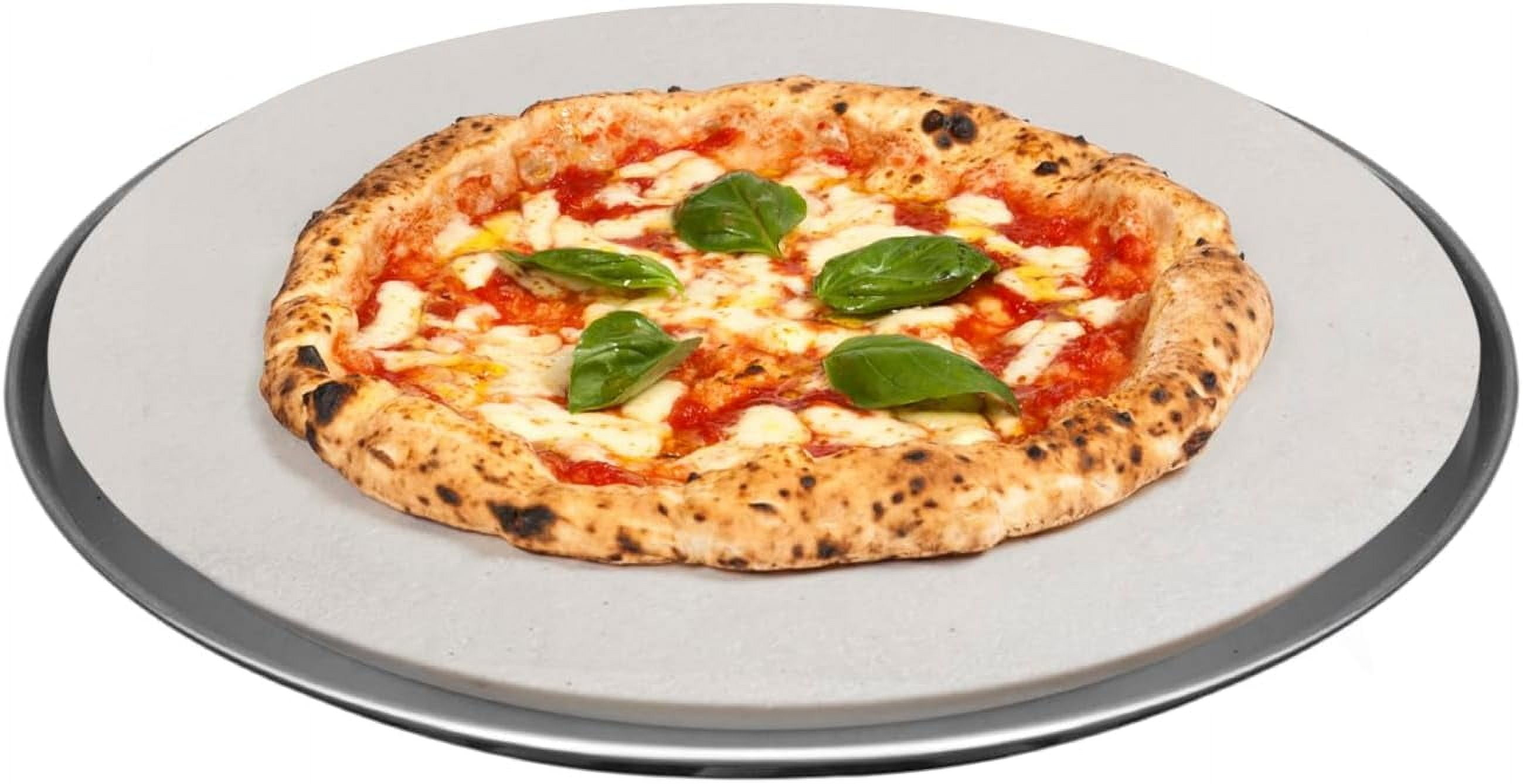 ® Premium 20” Round Extra Large Pizza Stone with Flame Diverter for ...