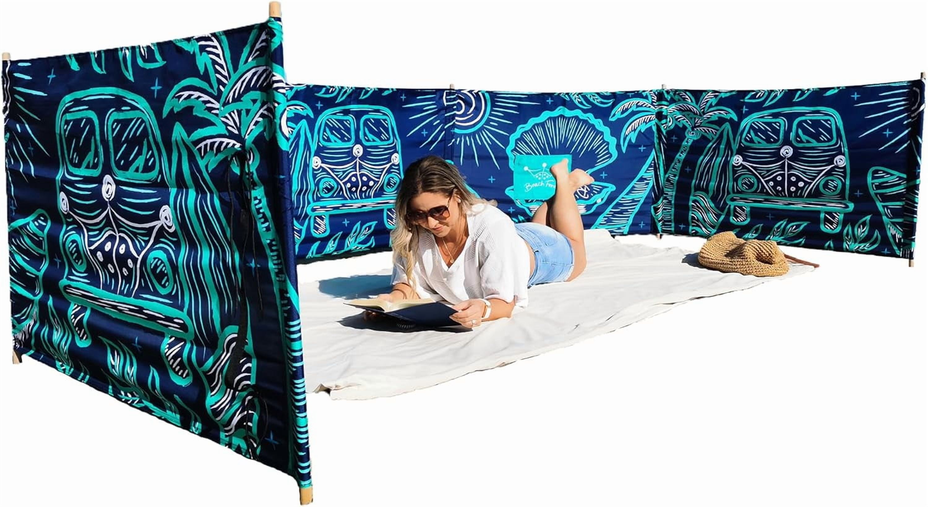 Premium 20 ft Beach Windscreen, Privacy Screen, Wind Blocker Free ...
