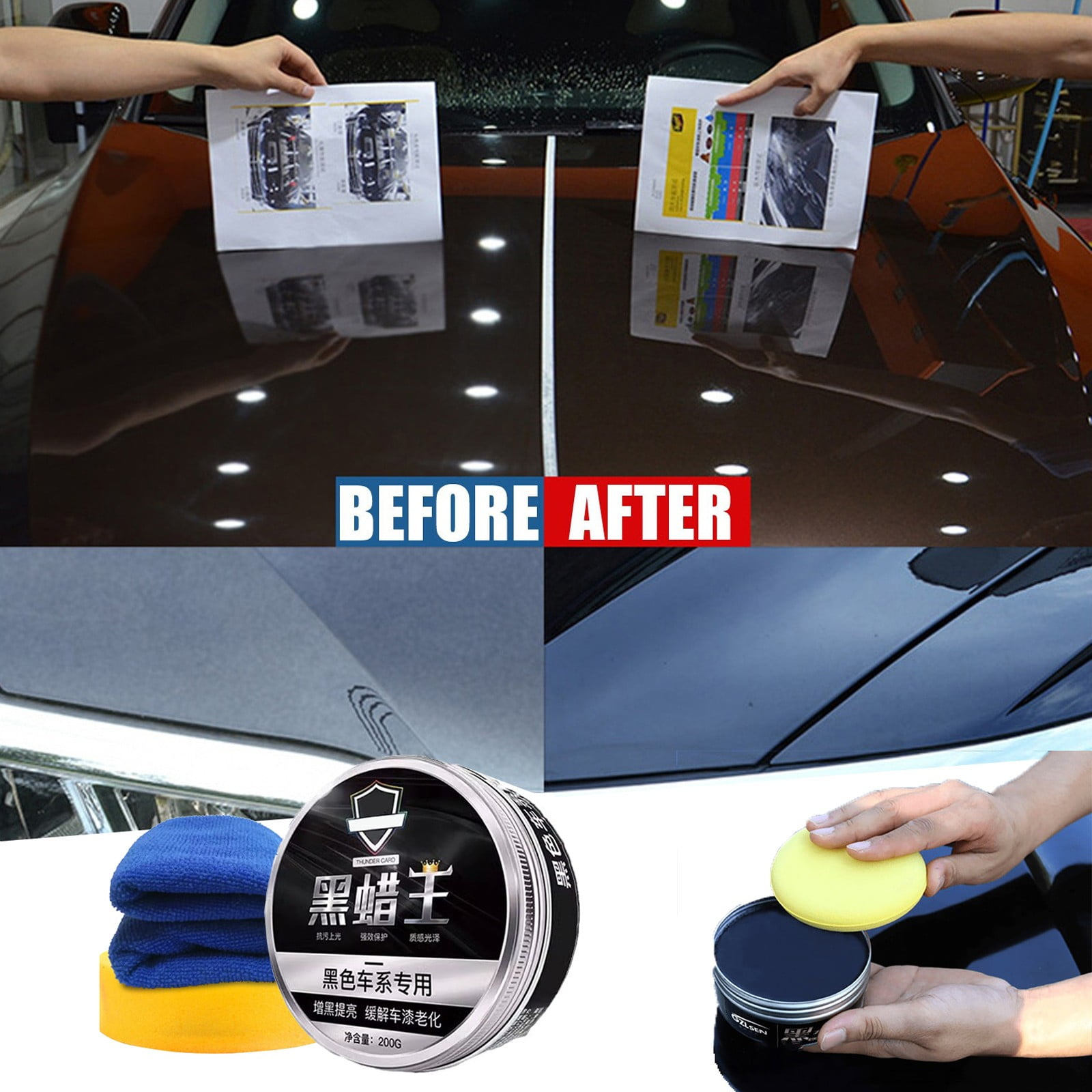 Premium 200g Car Paint Polish Wax – Decontamination, Scratch Remover ...