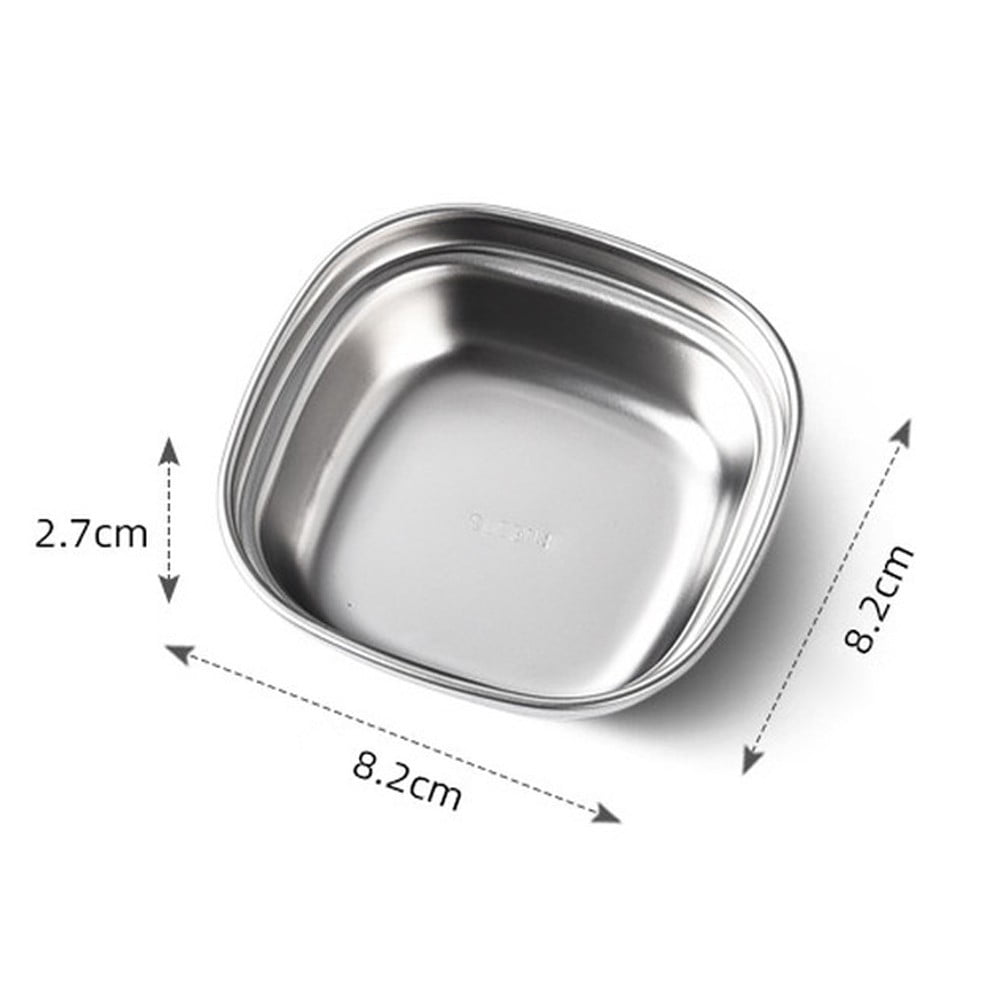 Premium 201 Stainless Steel Sauce Dish Set Elegant Dipping Condiment ...