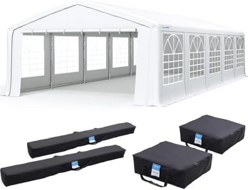 Premium 20x32 Party Tent Heavy Duty Outdoor Gazebo White Event Shelter ...