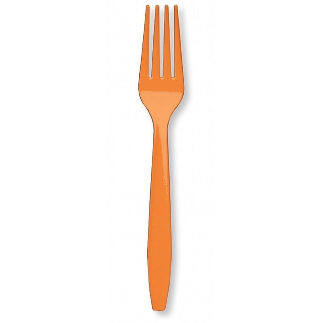 Premium 24 Count Plastic Forks - Sunkissed Orange - Walmart.com