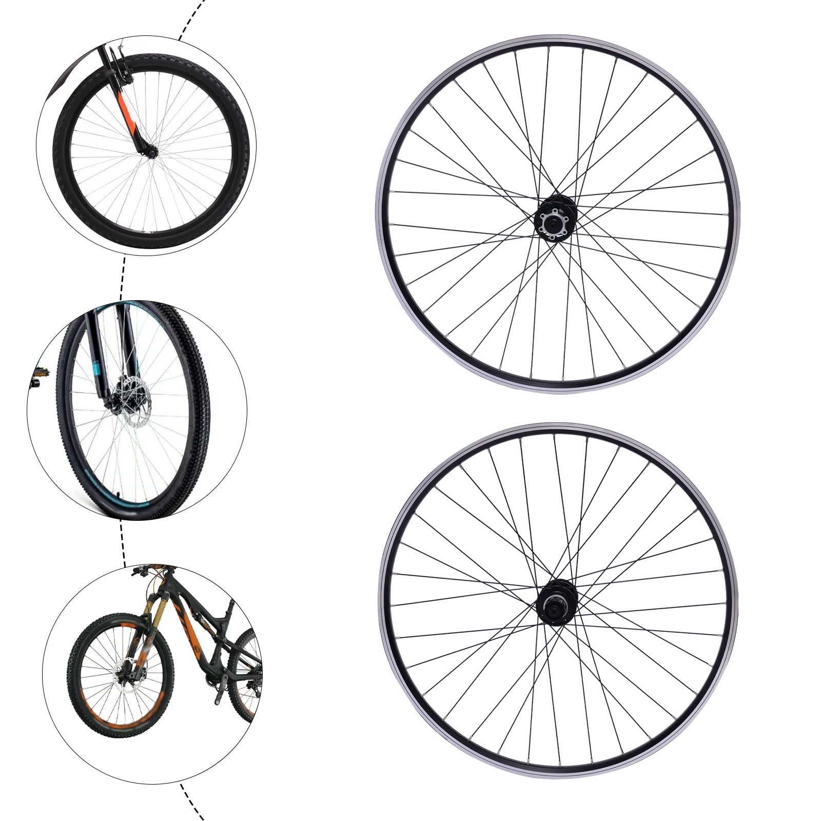 Premium 29-inch Bike Wheelset, Front & Rear, Aluminum Alloy, Double Six ...