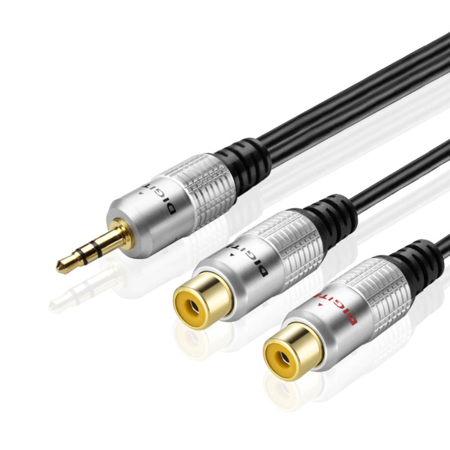 Premium 3.5mm Male to RCA Audio Cable (10FT) Bi-Directional Male to ...
