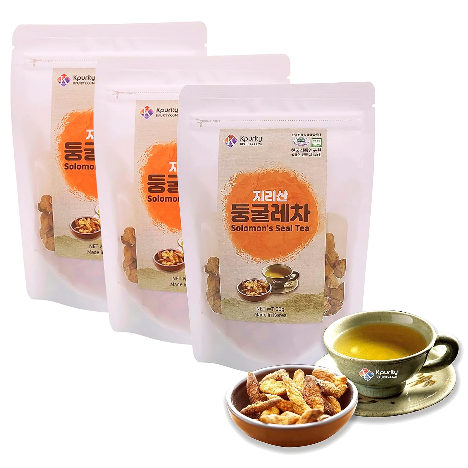 Premium 3 Pack Roasted Solomon's Seal Tea 60g Organic Dried Root Made ...