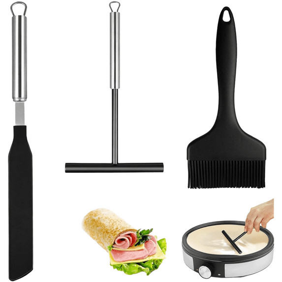 Premium 3-Piece Crepe Spatula & Distributor Set - Non-Stick, Easy Clean ...