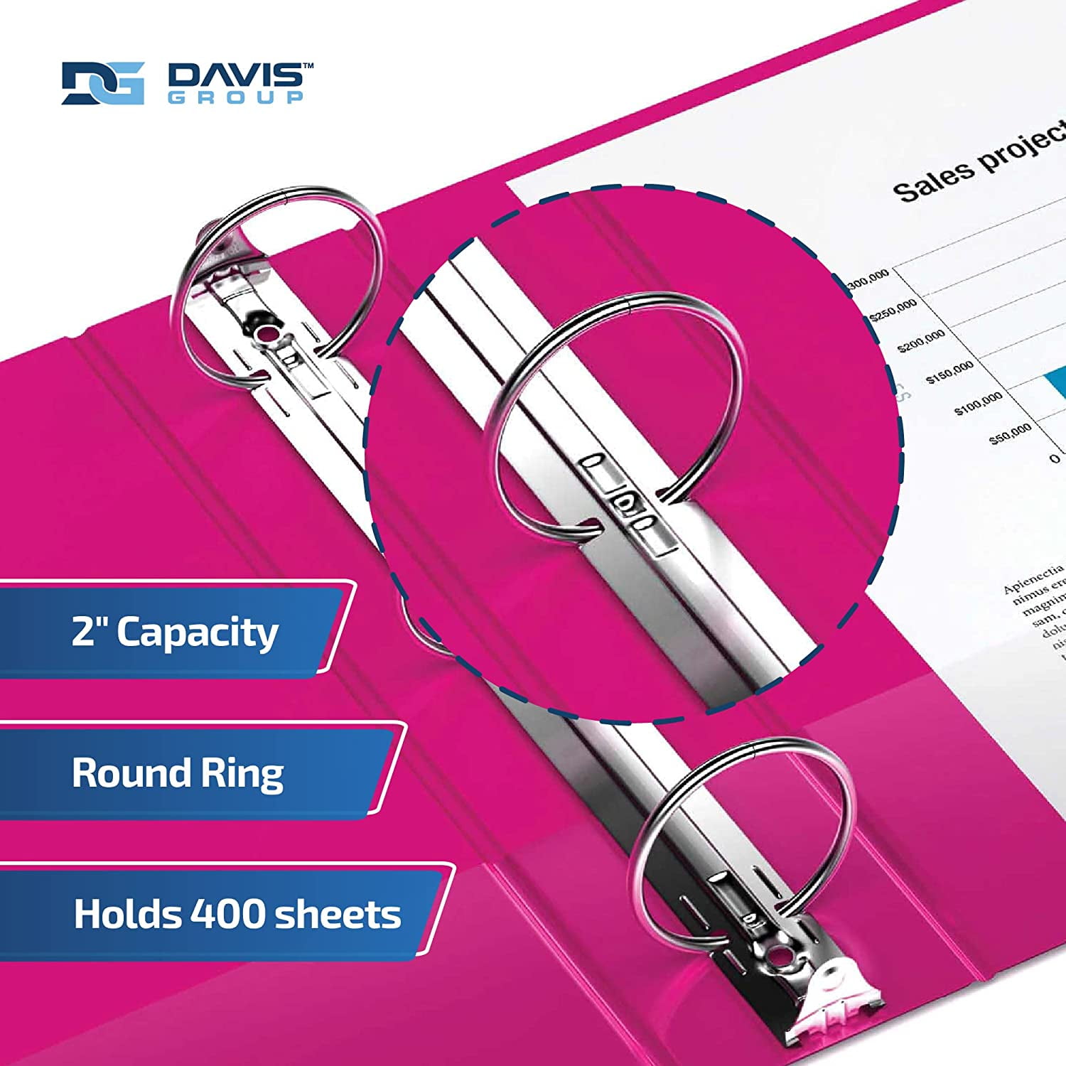 Premium 3-Ring Binders with Clear-View Covers and Round Rings, Binders ...