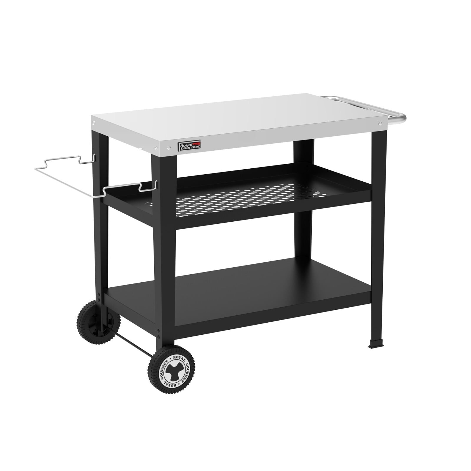 Premium 3-Shelf Movable Grill Table Outdoor Garden BBQ Food Prep Cart ...