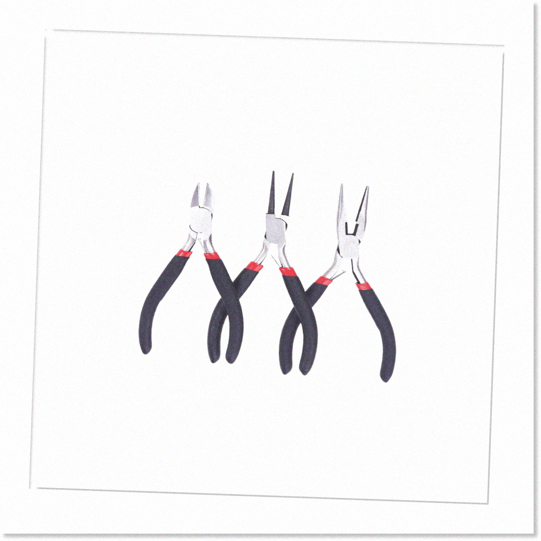 Premium 3-in-1 Jewelry Pliers Set: Side Cutting, Round Nose, Flat Nose ...