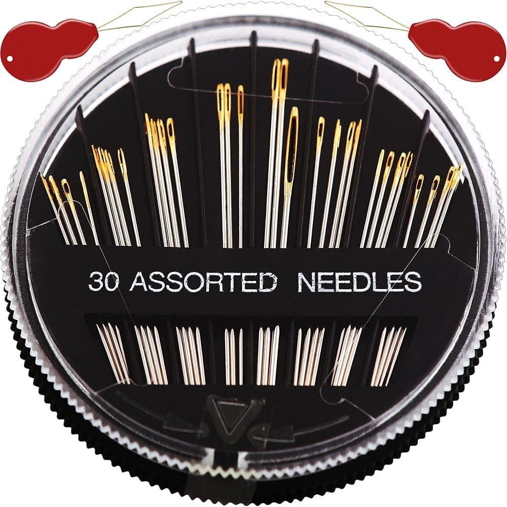 Premium 30/60 Pack Sewing Needles for Hand Sewing Repair with 2 ...