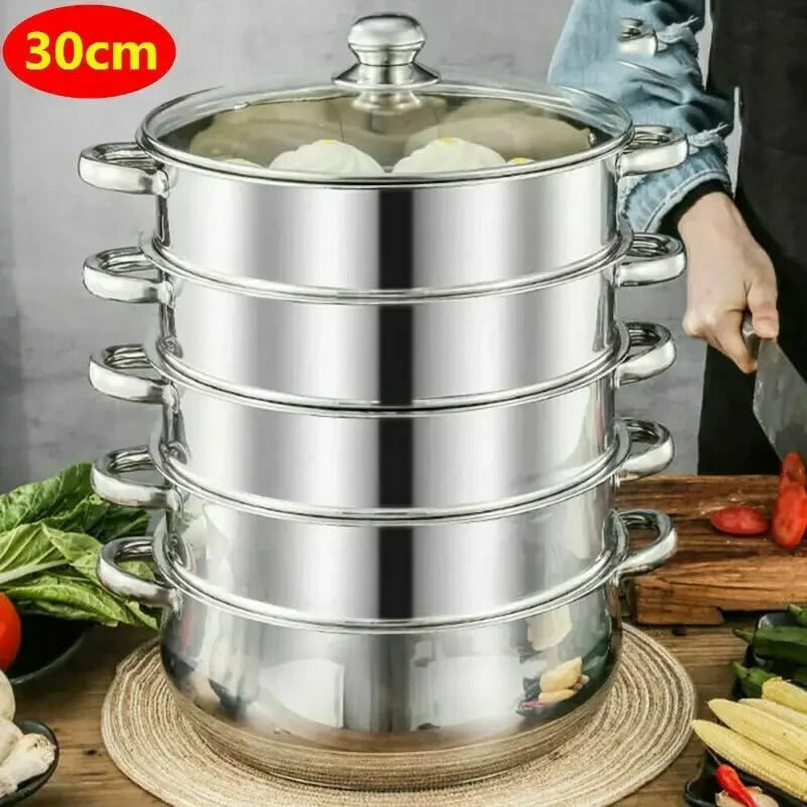 Ink Craft 5 Tier 304 Stainless Steel Steamer Basket Vegetables ...