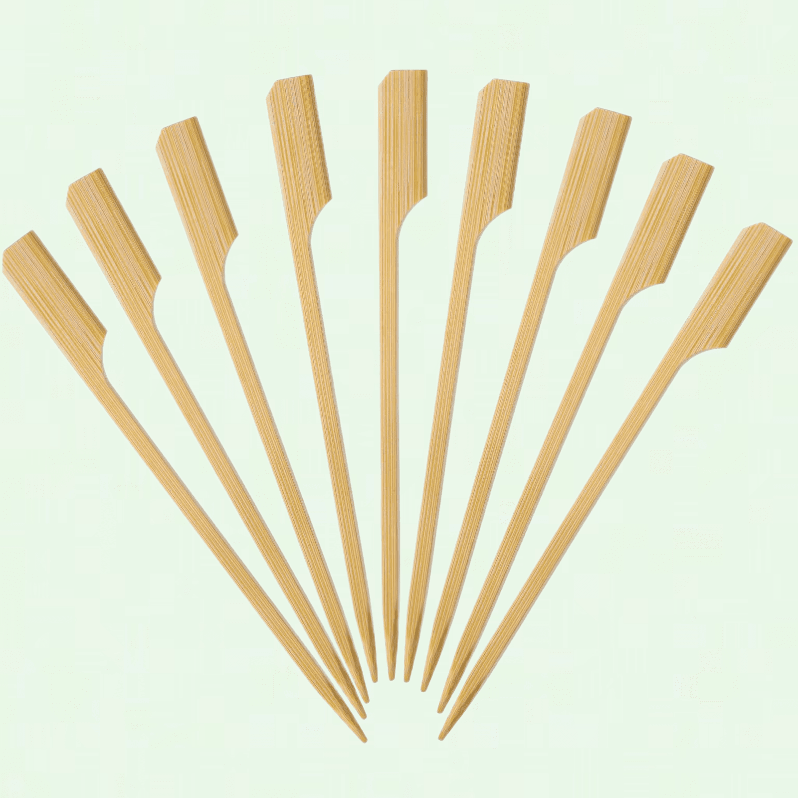 Premium 4.7 Inch Square Bamboo Paddle Skewers, 3mm Thick, 100 Count ...