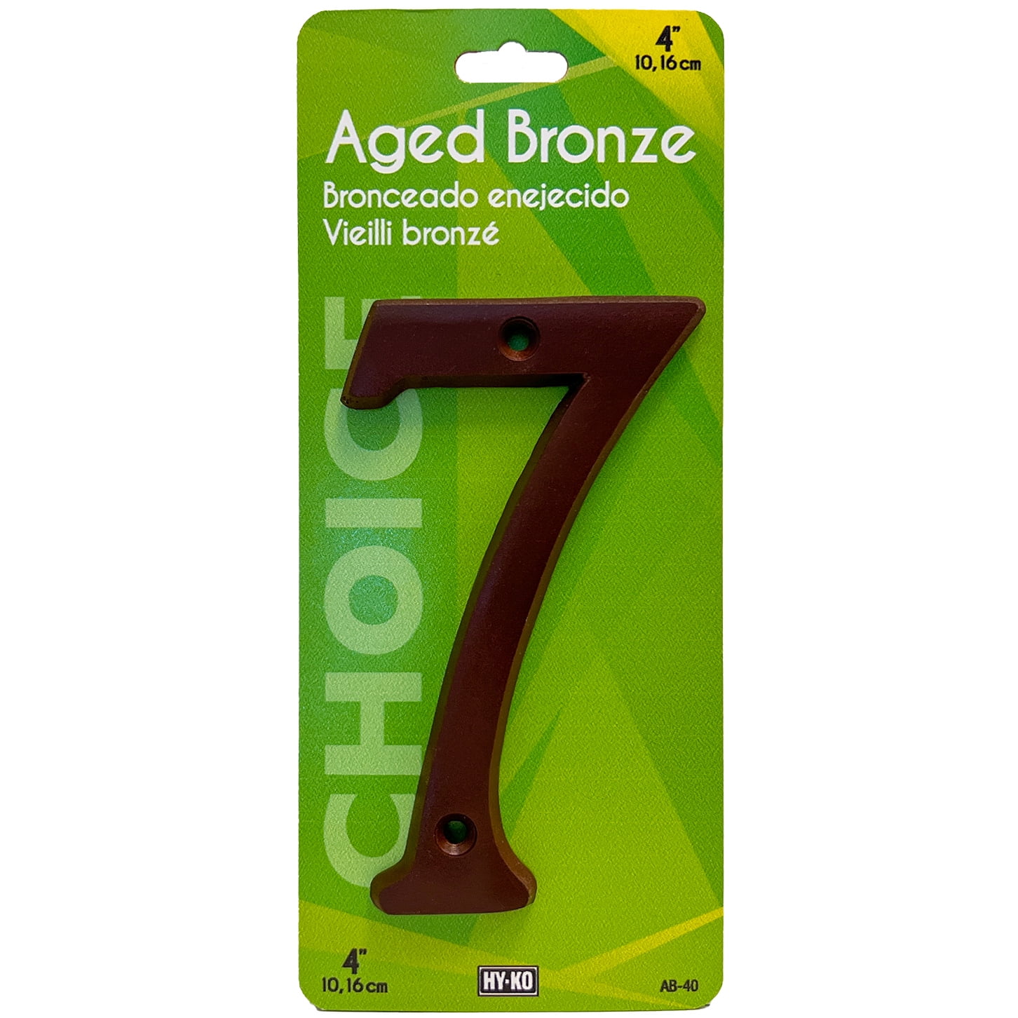 HY-KO 4" Aged Bronze Metal House Number 7 - Walmart.com