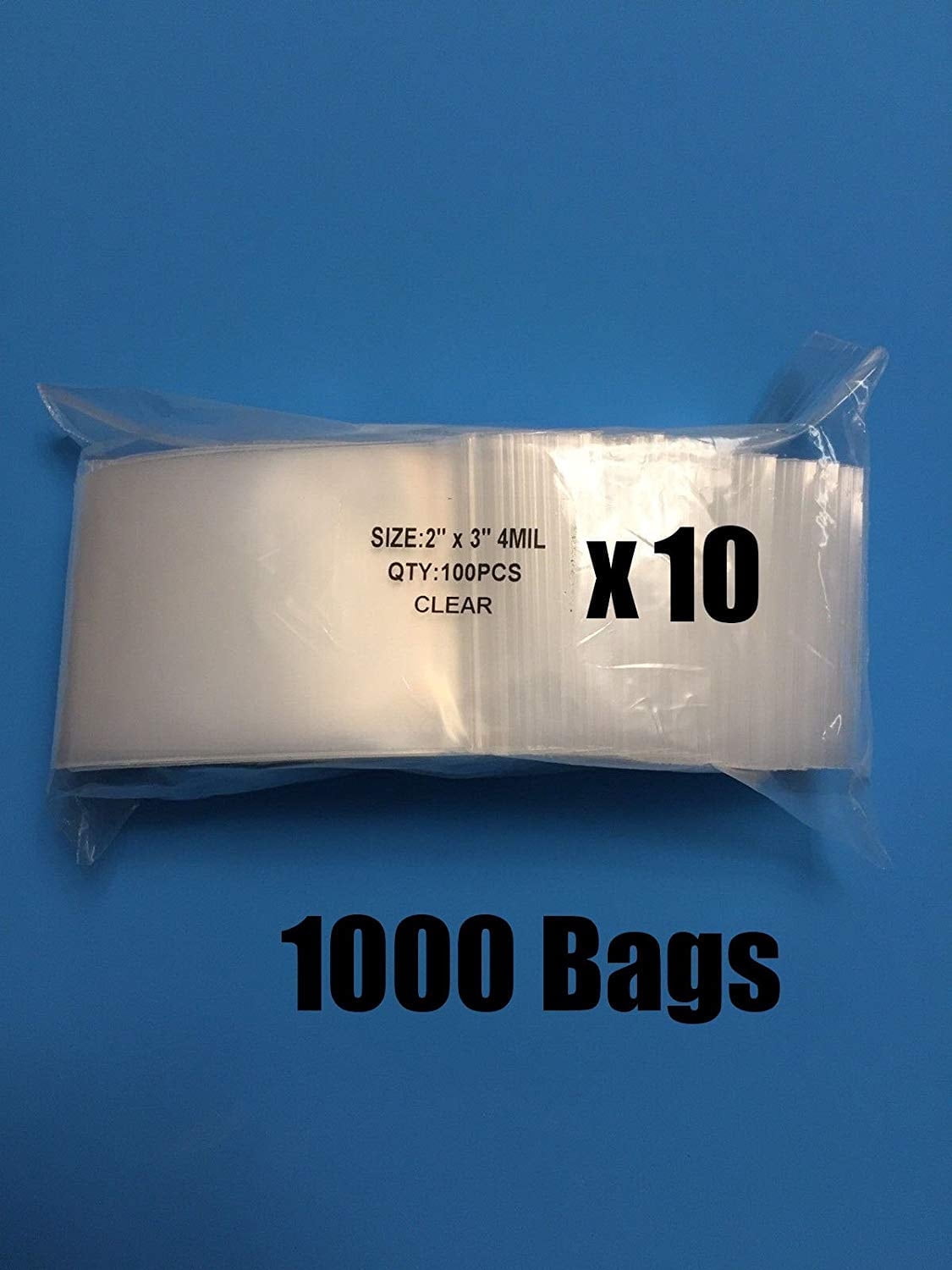 Amamax 4 Mil Clear Bags, 2.5 x 3 inches, Food Storage Bag with Zip ...