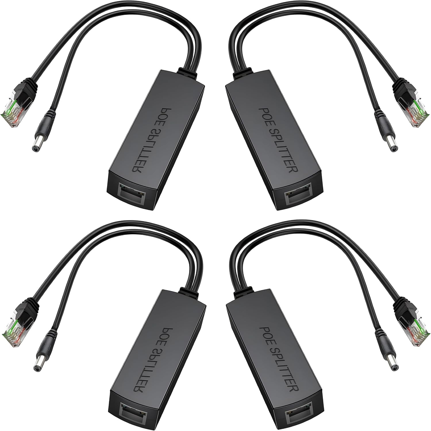 Premium 4-Pack PoE Splitter 12V 1.2A, High-End Active PoE to 2.1mm DC ...