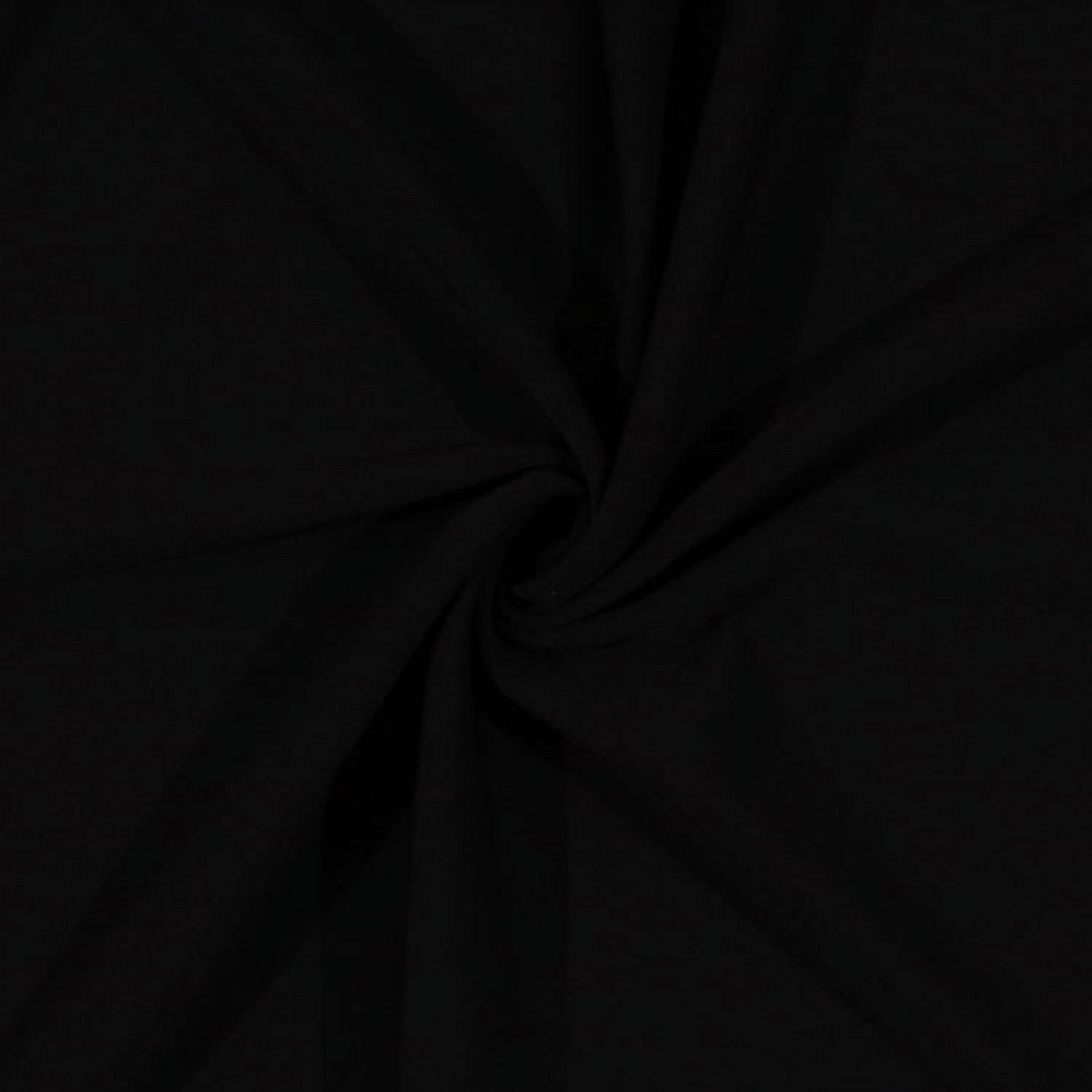 Premium 4-Way Stretch Double Knit Fabric by the Yard - Black (9145R-8M ...