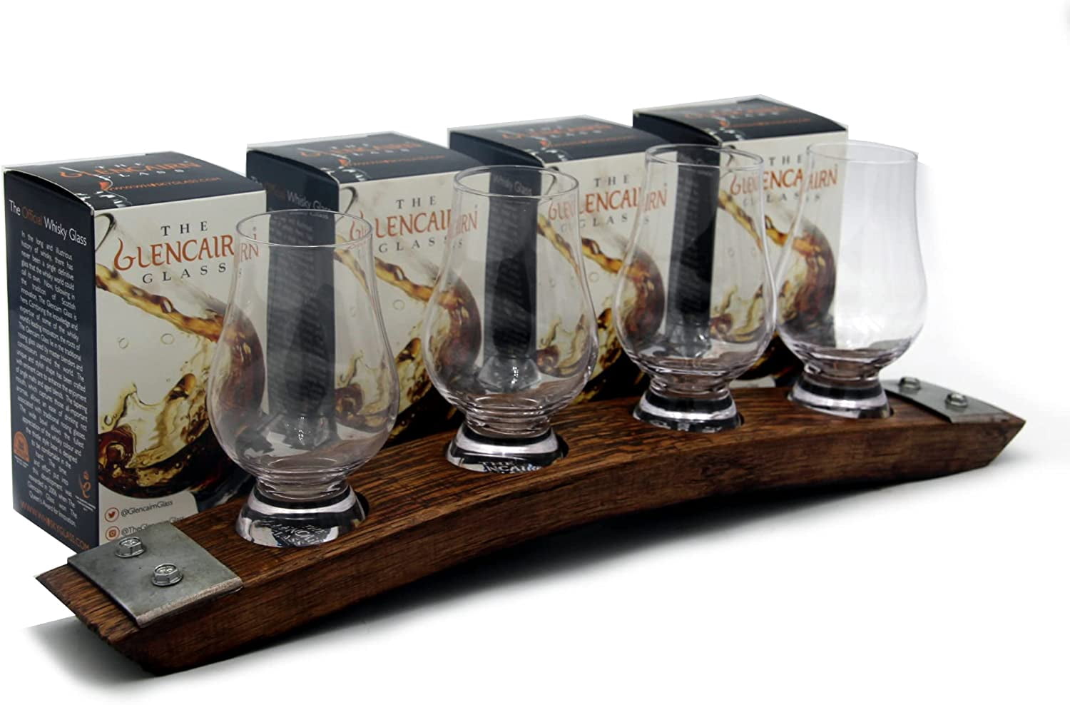 Premium 4 glass Flight/ Glass flight/Whiskey Tasting (Red Mahogany ...
