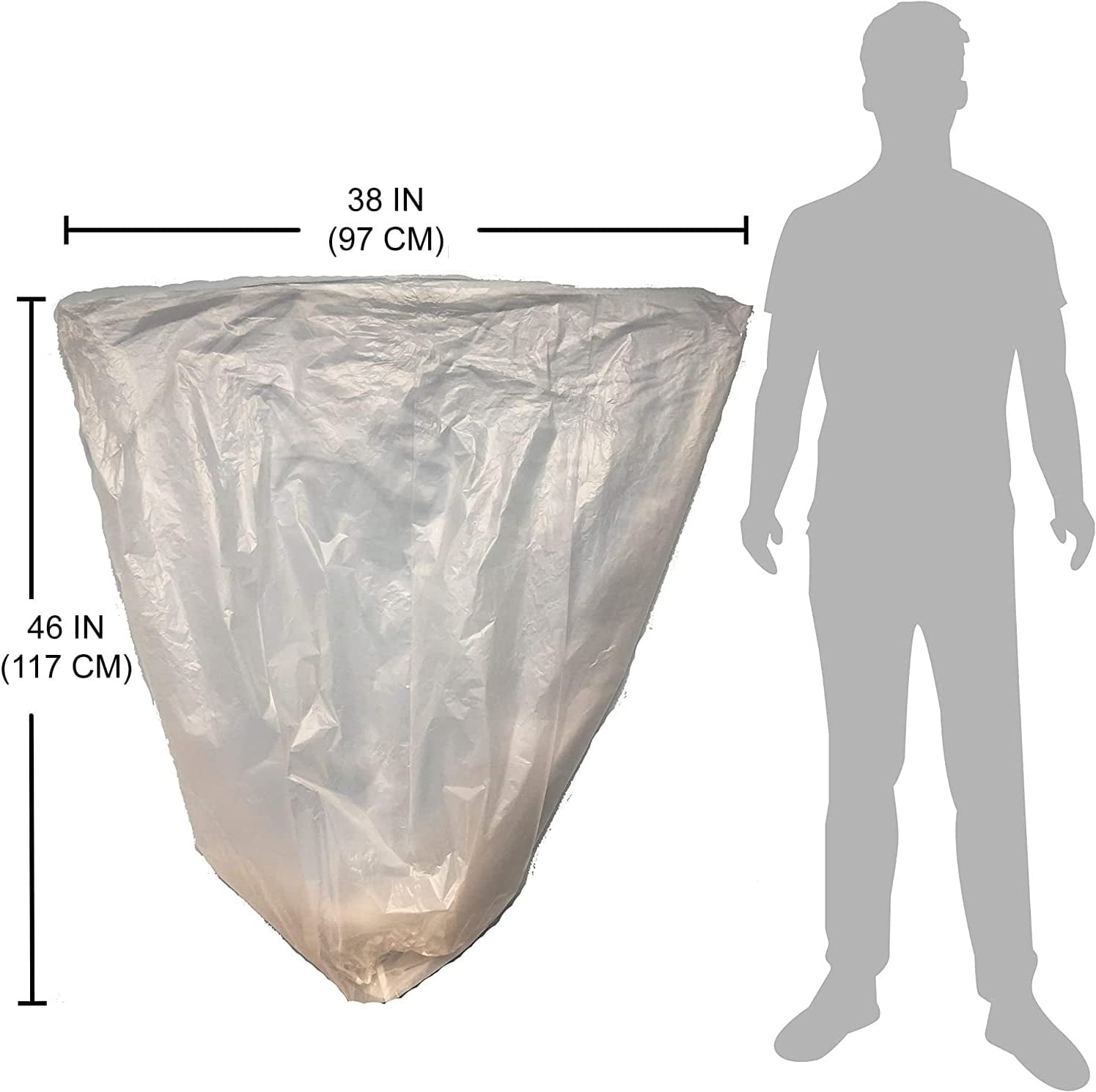 Premium 40-45 Gallon Trash Bags | 150 Count | Made in USA | Heavy Duty ...